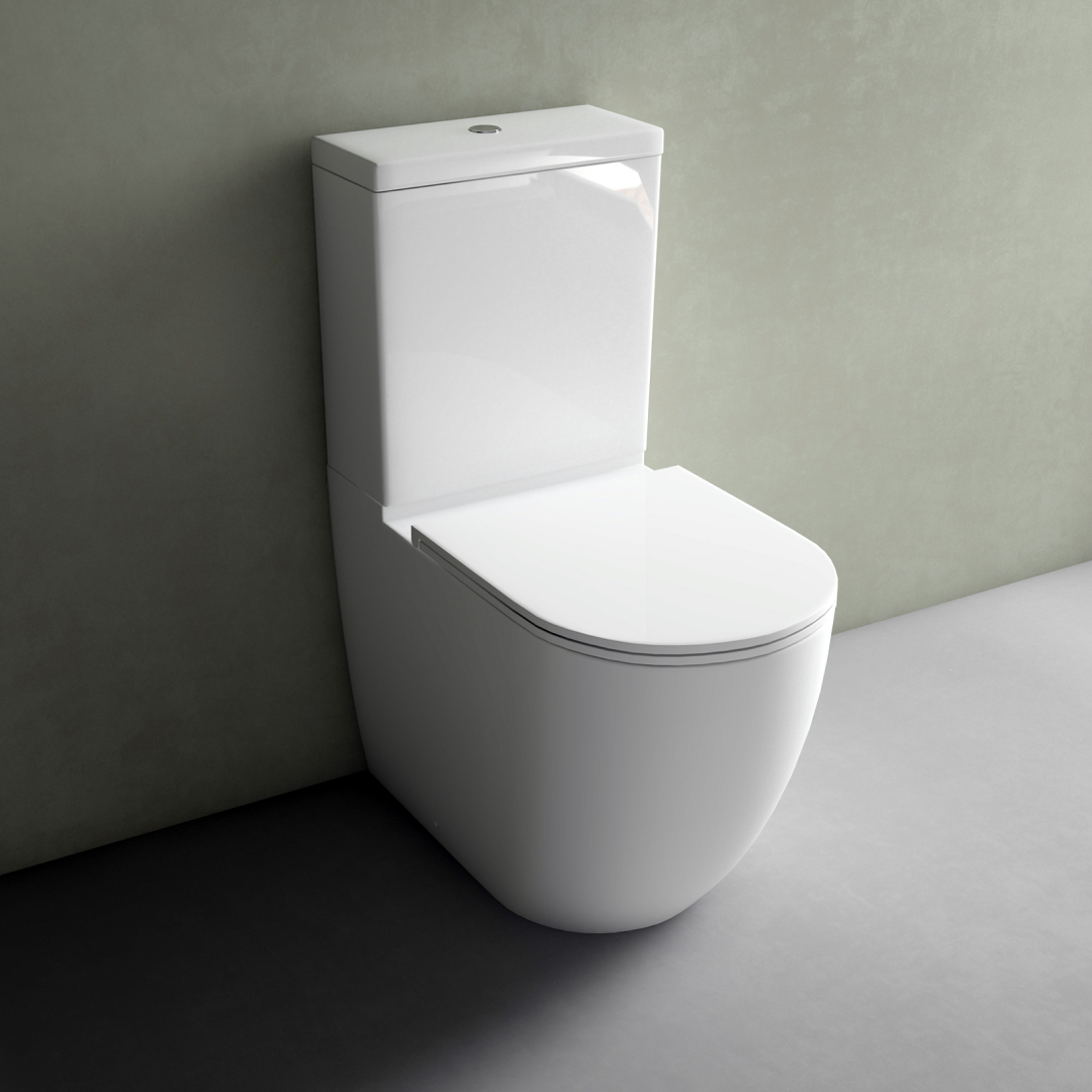 Studio Bagno Hyde Back to Wall Rimless Toilet Suite - HYD001 Back Entr