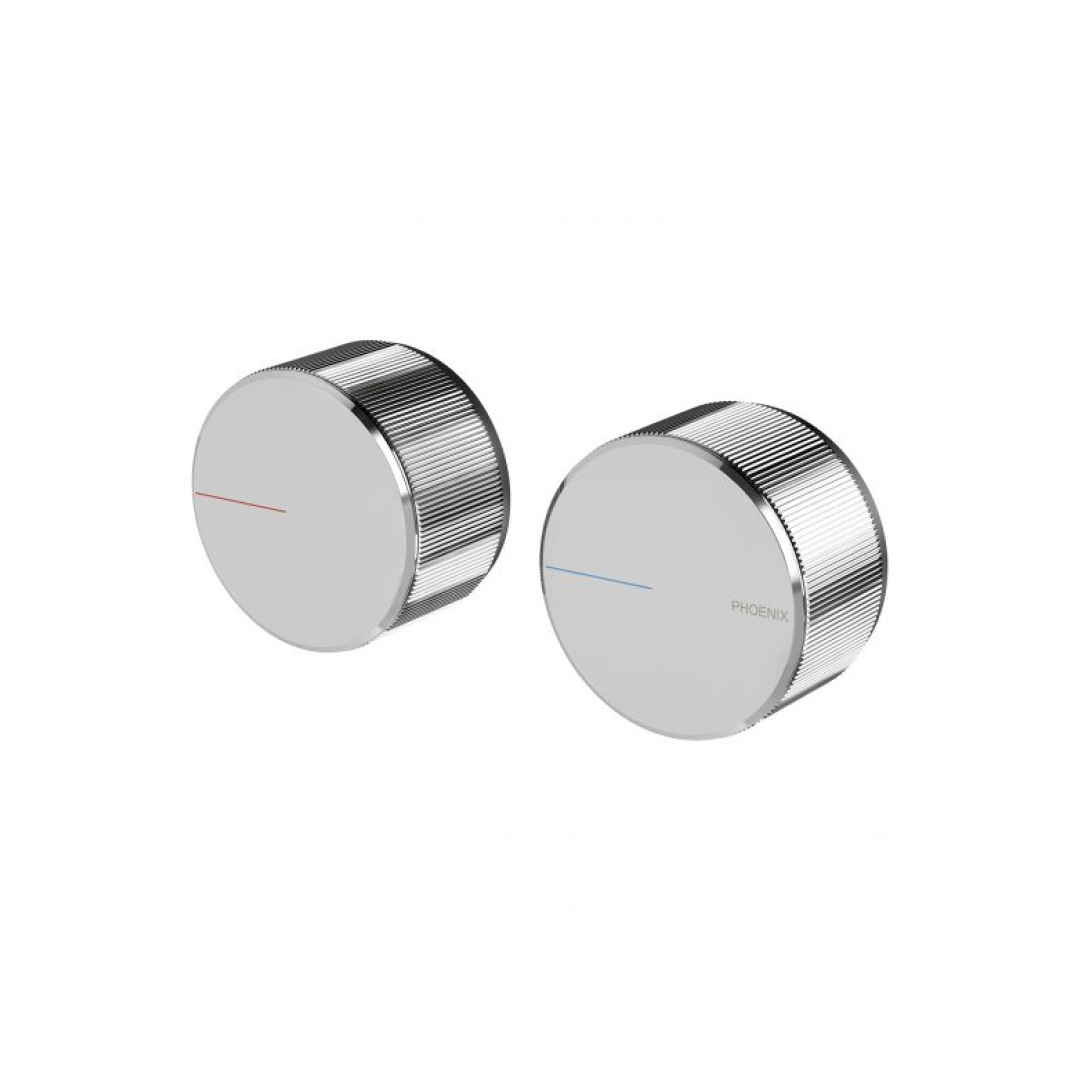 Phoenix Axia Wall Top Assemblies 15mm Extended Spindles - Chrome - 117 ...