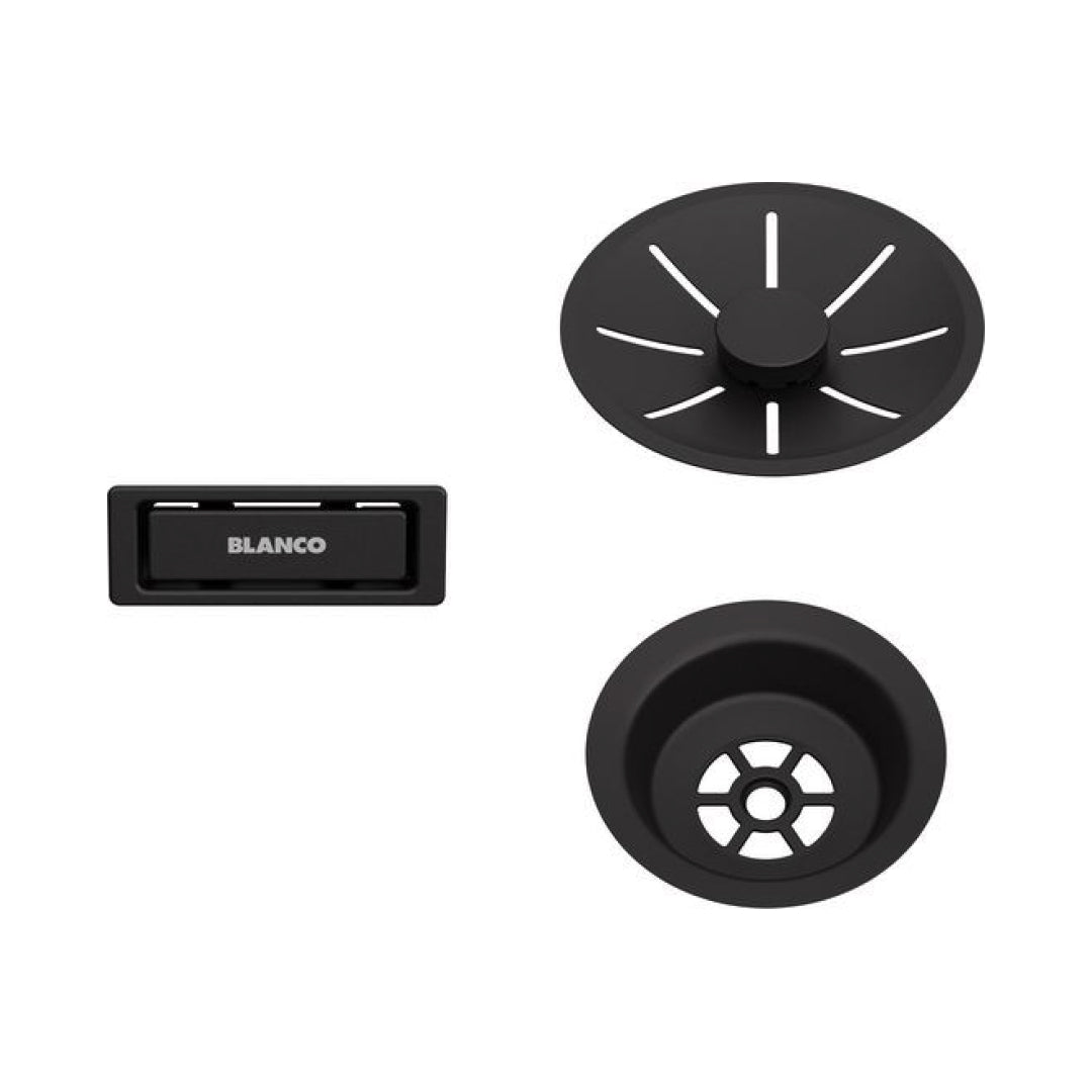 Blanco InFino Waste and Overflow Single Drain Set - Black - 239975 ...