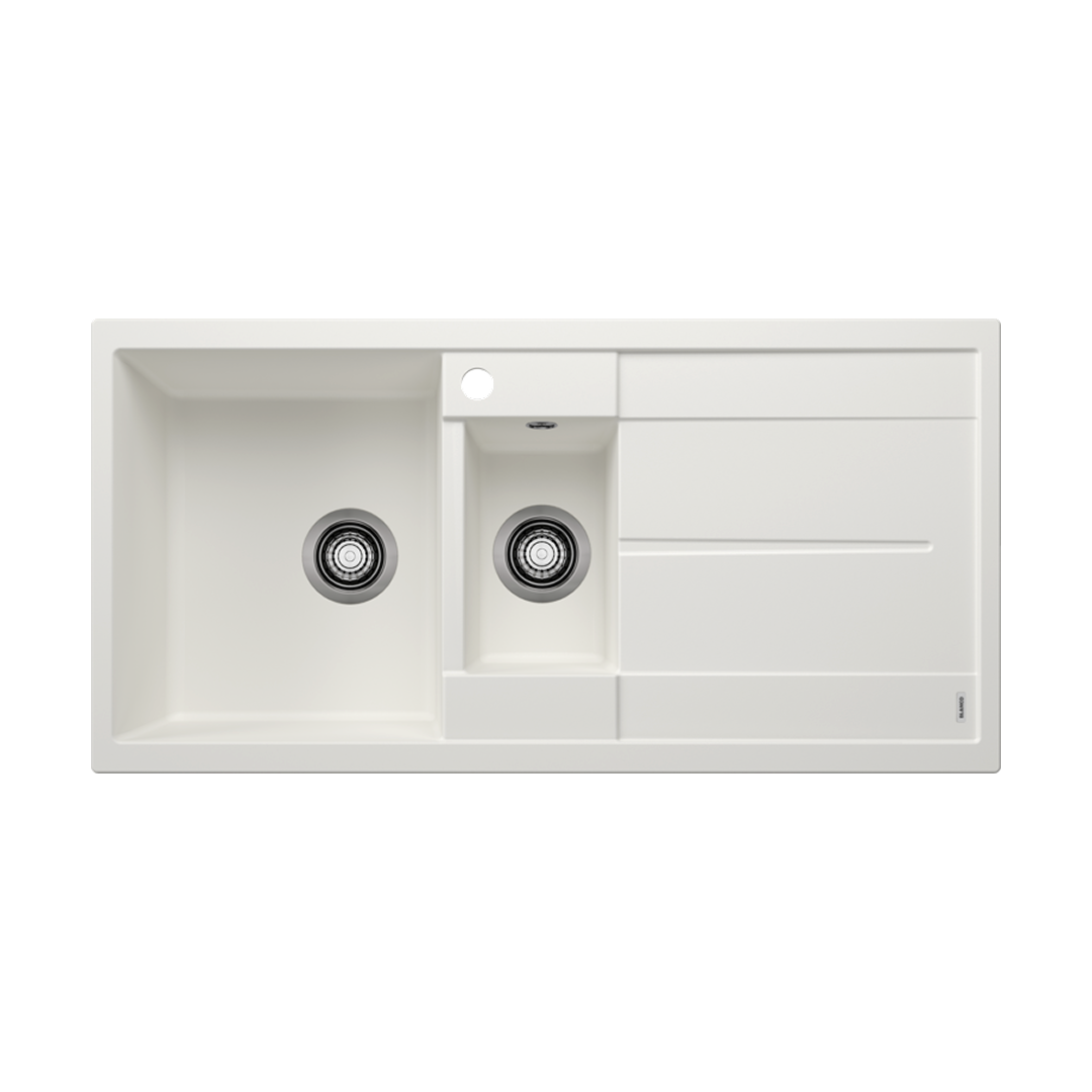 Blanco Metra 6 S Silgranit Left Hand Inset Kitchen Sink - White 528047 ...