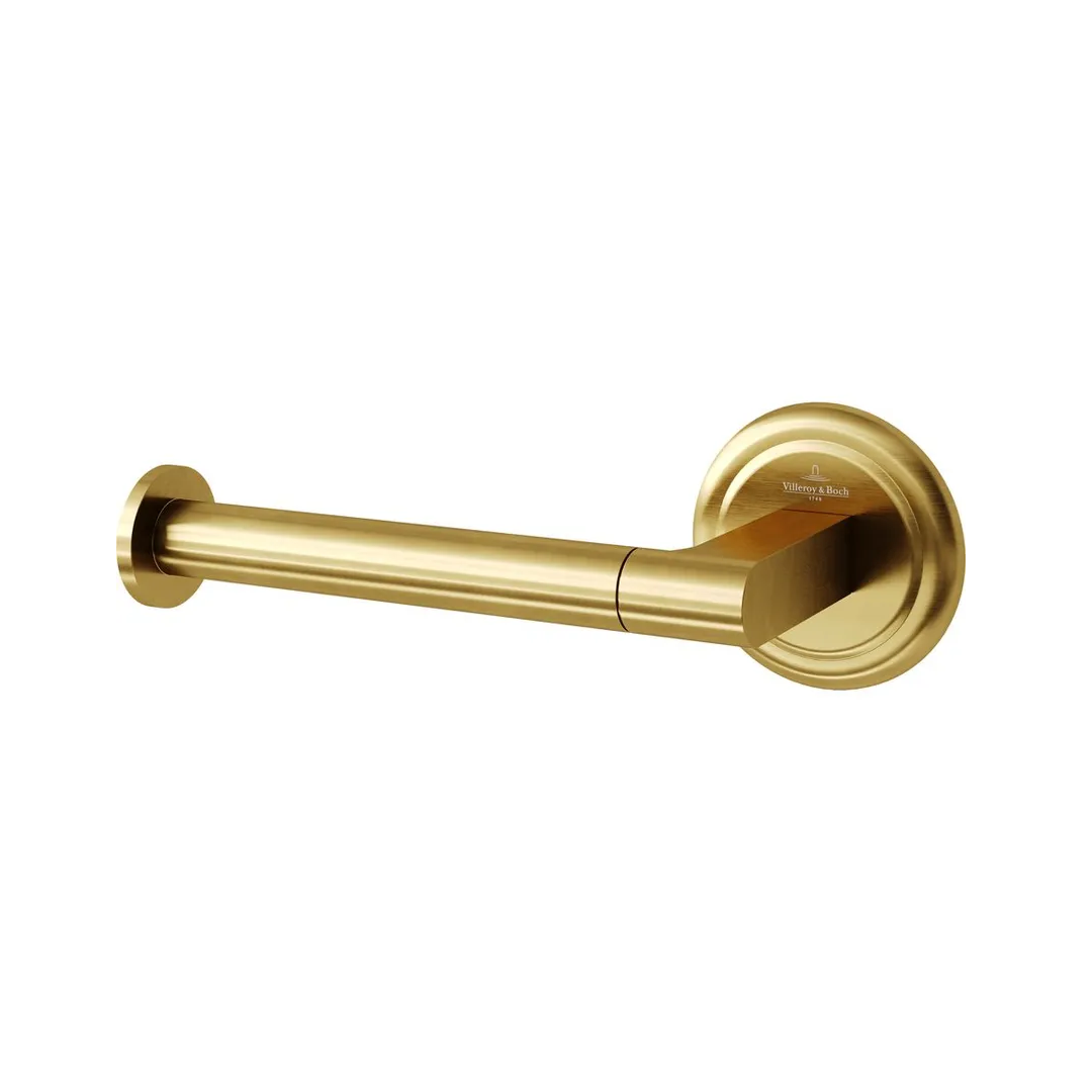 Villeroy & Boch Avia 2.0 Left Hand Toilet Roll Holder - Brushed Gold ...