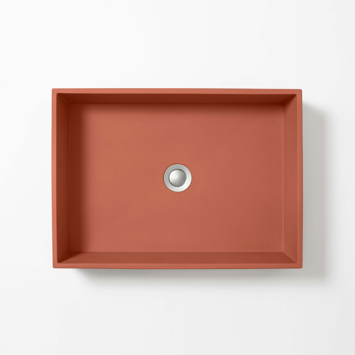 Concrete Studio Large Baly Vessel Basin - Terracotta