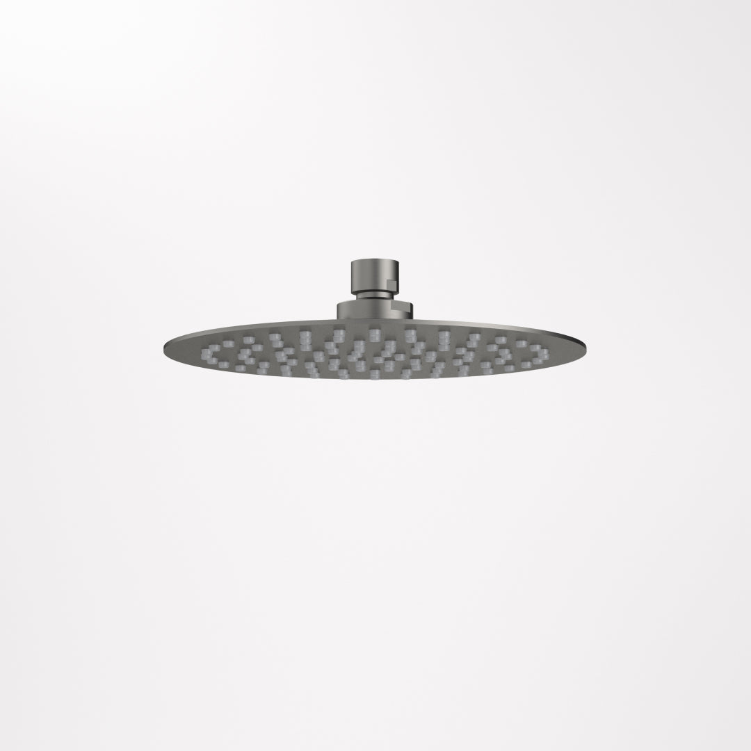 Caroma Urbane II 200mm Round Rain Shower - Gun Metal - 99663GM4E – Cass ...