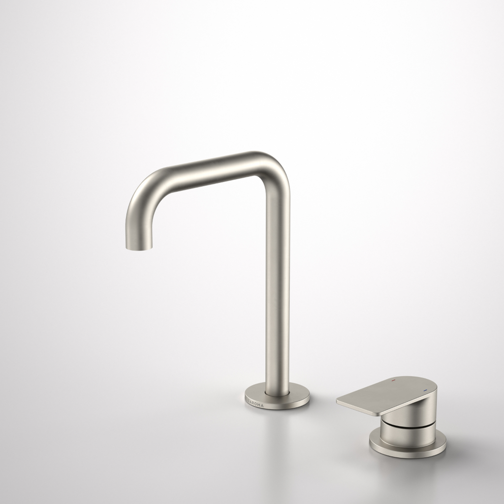 Caroma Urbane II Hob Basin Mixer Set 150mm - Brushed Nickel