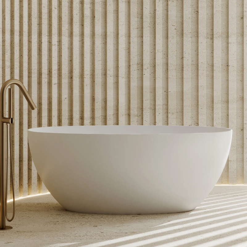 Cassa Design Egg Shell 1500 Freestanding Bath 10mm Edge - Gloss White