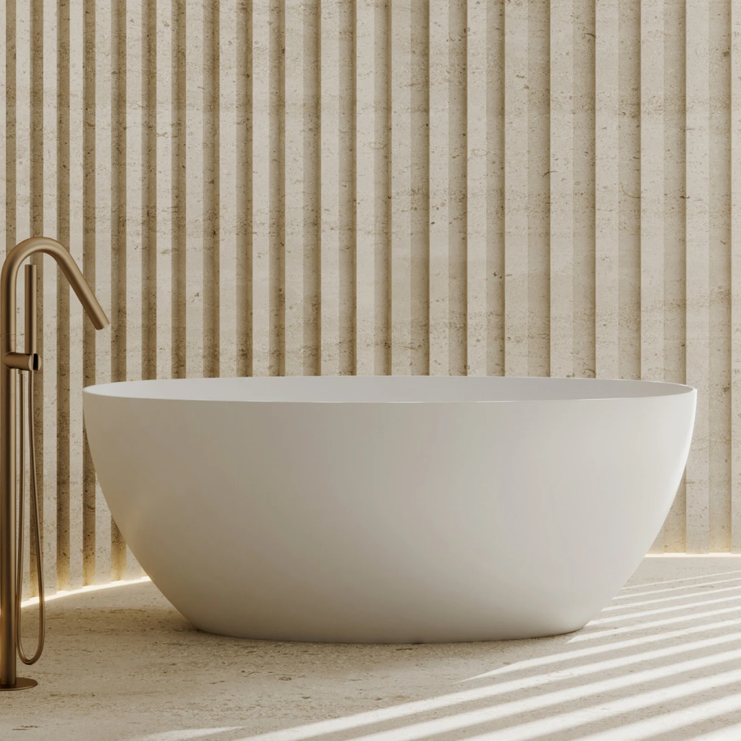 Cassa Design Egg Shell 1700 Freestanding Bath 10mm Edge - Gloss White