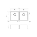 Clark Prism Double Bowl Undermount-Overmount