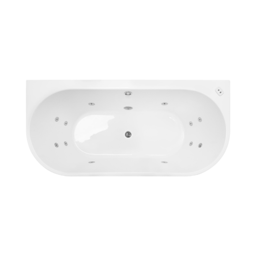 Decina Alegra Contour 1500 Back-to-Wall Freestanding Spa Bath - AG1500 ...