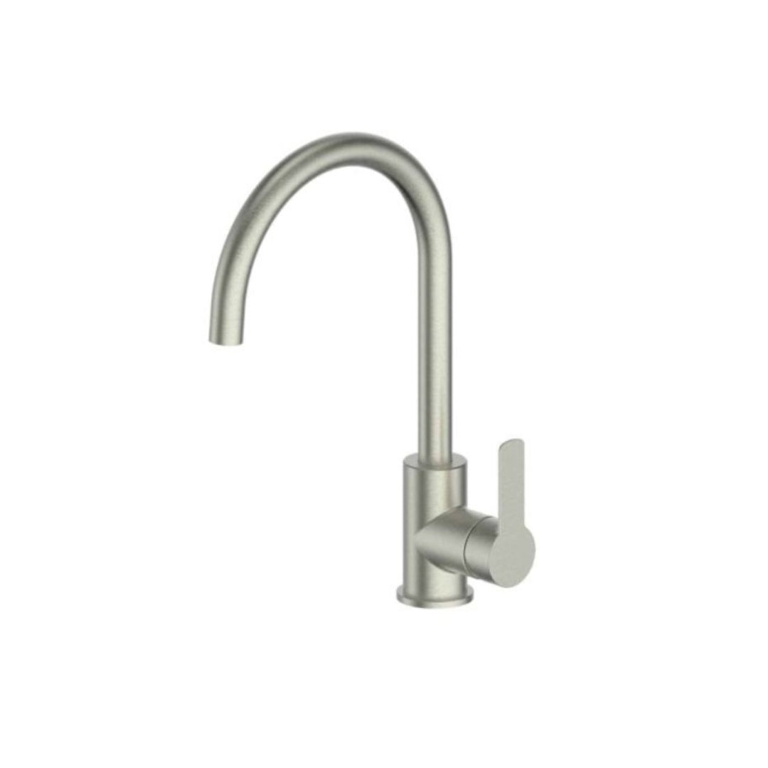 Buy Greens Astro II Gooseneck Sink Mixer - Brushed Nickel Online | Cass ...