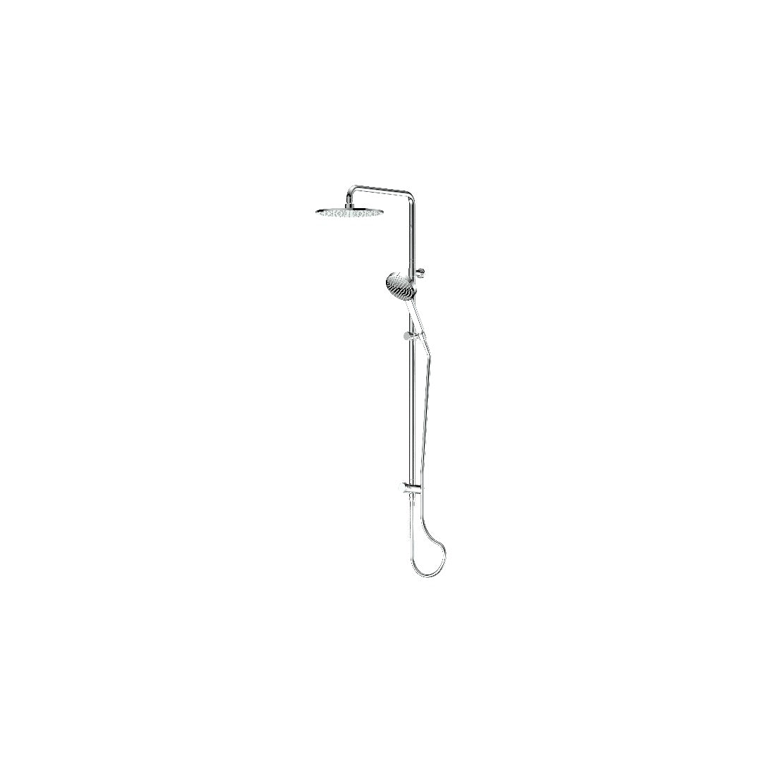 Greens Lavish Brass Twin Rail Shower System - Chrome