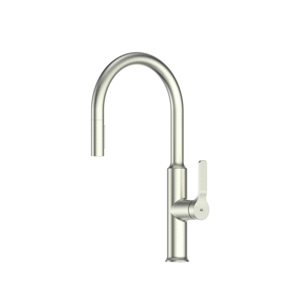 Greens Craft Pull-Down Kitchen Mixer with Prep Spout - LF Brushed Nick