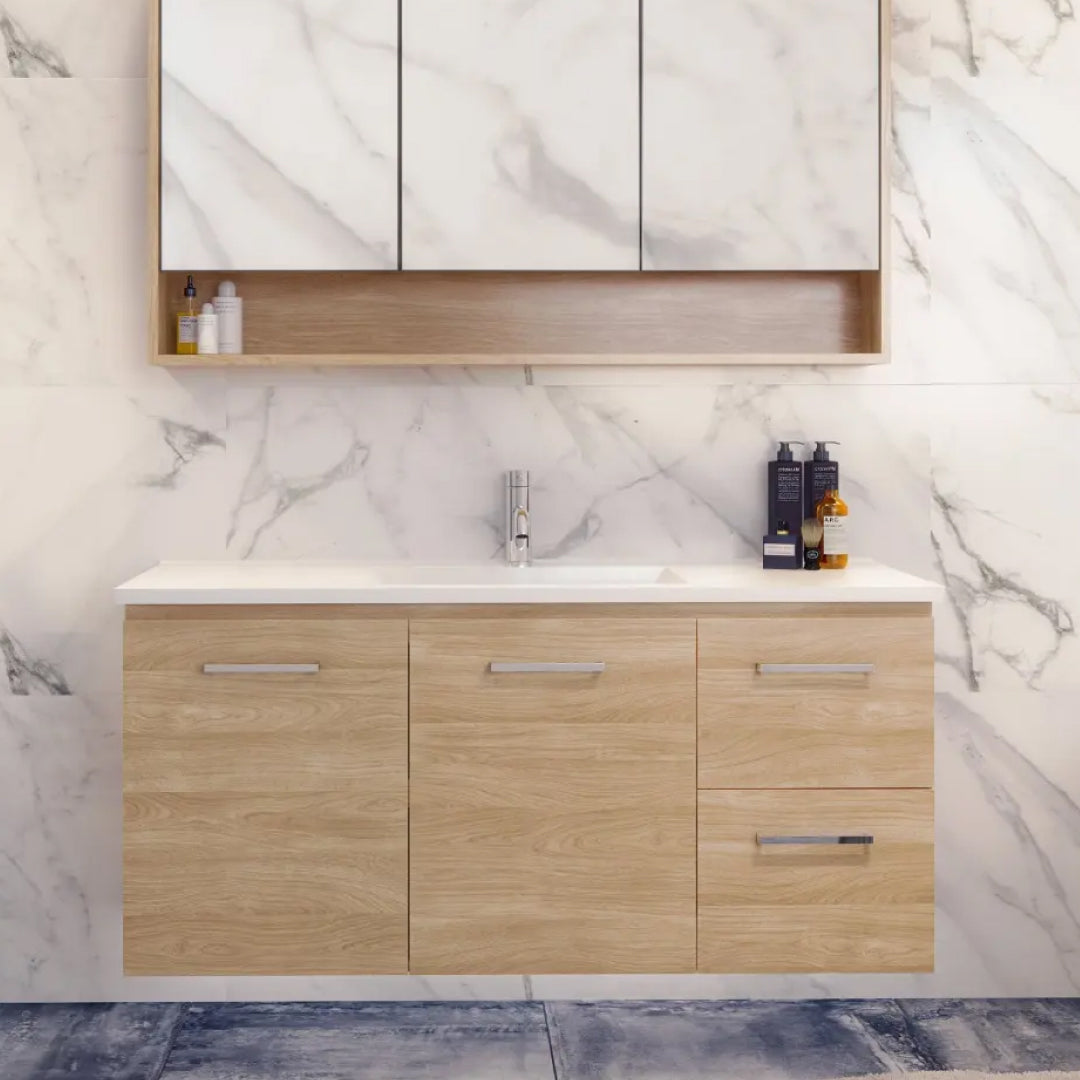 Timberline Nevada 1200mm Wall Hung Vanity - Tasmanian Oak - NEVV1200CR ...