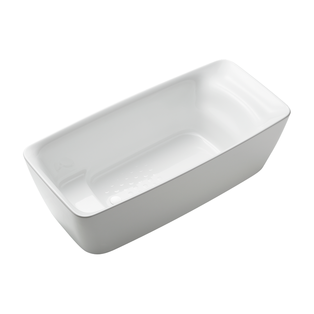 TOTO Galalato 1700 Reinforced Marble Freestanding Bath - Matte White ...