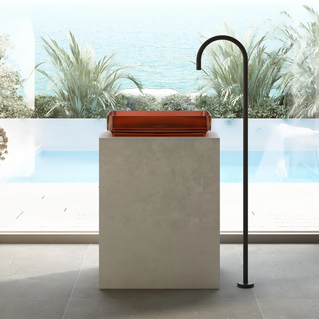 Cassa Design Wow Translucency Rectangular Above Counter Basin - Amber ...