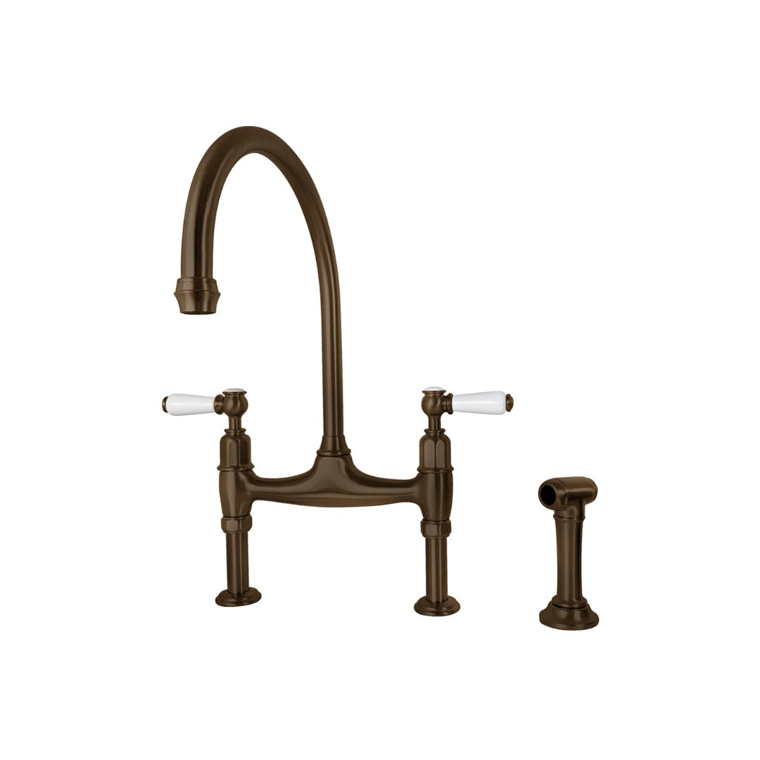 Shaws by Perrin & Rowe Pendleton Kitchen Tap with Rinse - English Bron ...