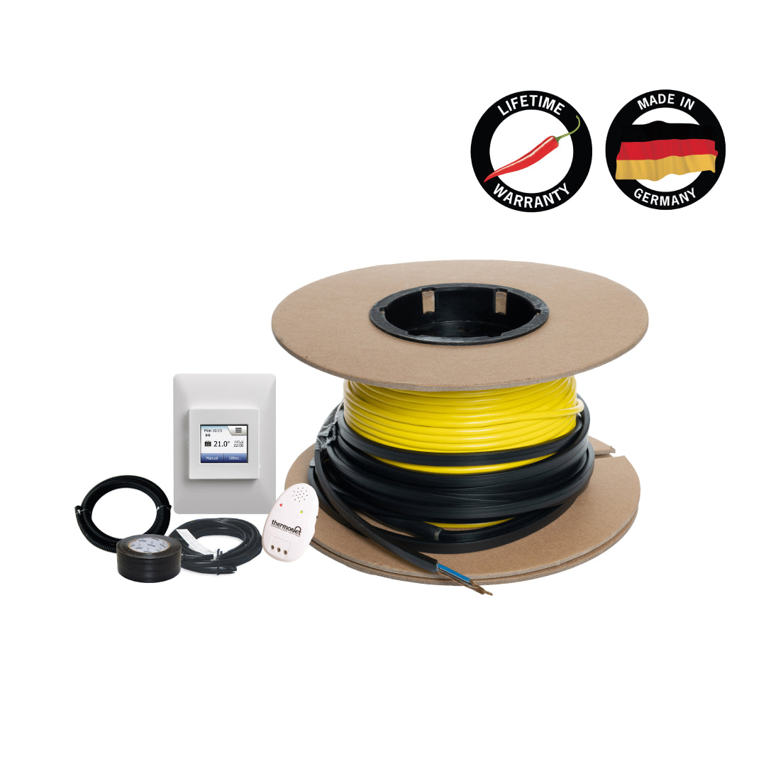 Thermowire Undertile Heating Cable - 9.0-10.9m² 110lm 1500Watts Kit ...