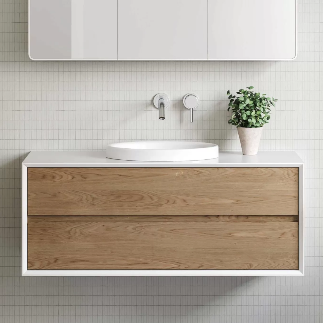 Timberline x Shaynna Blaze Embrace 1200mm Wall Hung Vanity - Arctic Wh ...