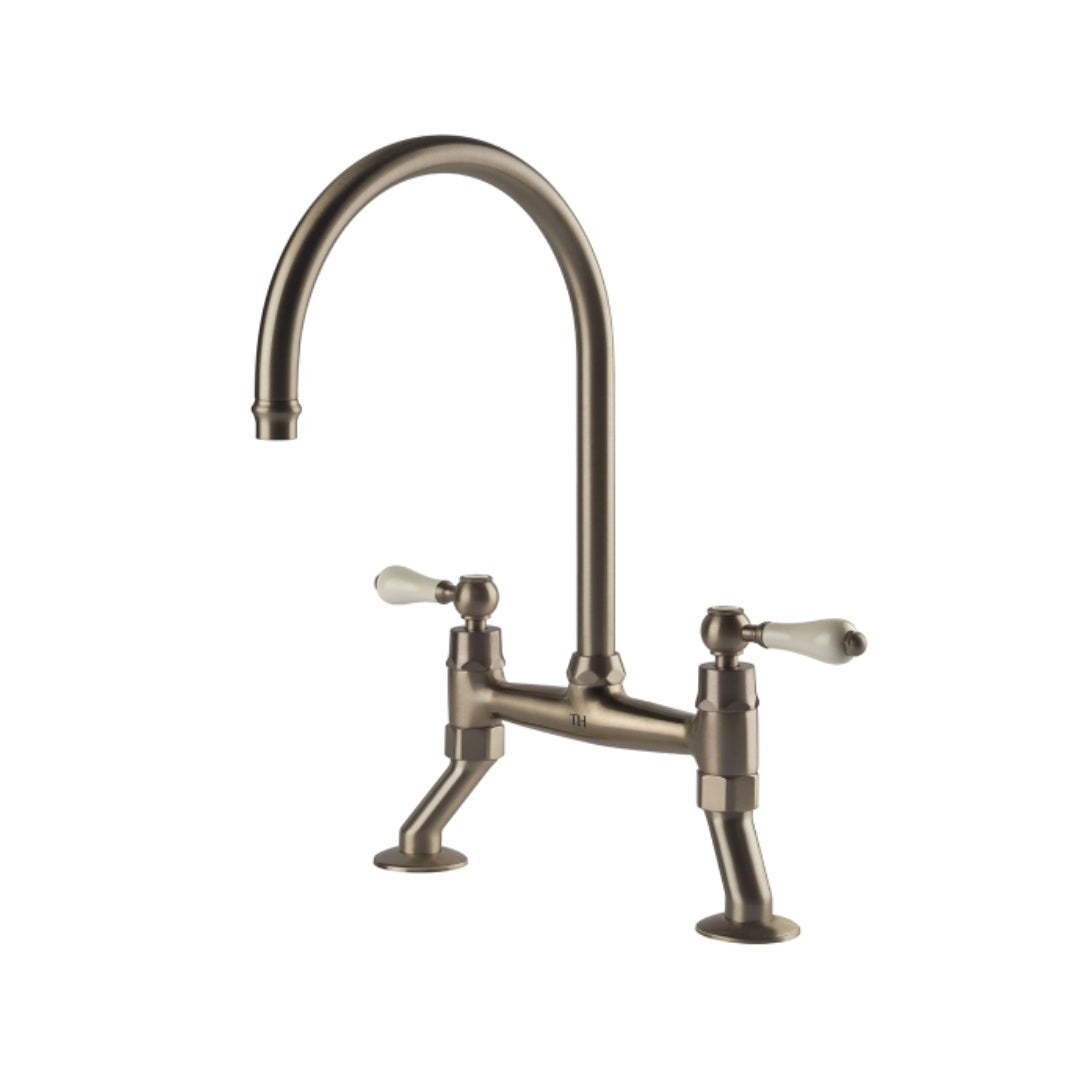 Turner Hastings Ludlow Bridge Mixer Tap - Brushed Nickel