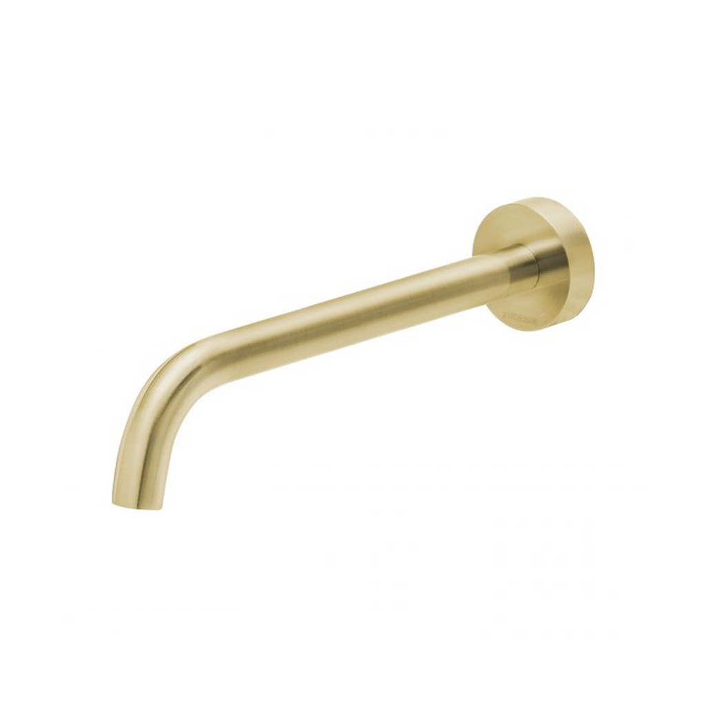Phoenix Vivid Slimline Wall Bath Spout 230mm Curved - LF Brushed Gold ...