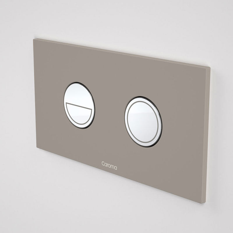 Caroma Invisi Series II Round Dual Flush Plate & Buttons (Metal ...
