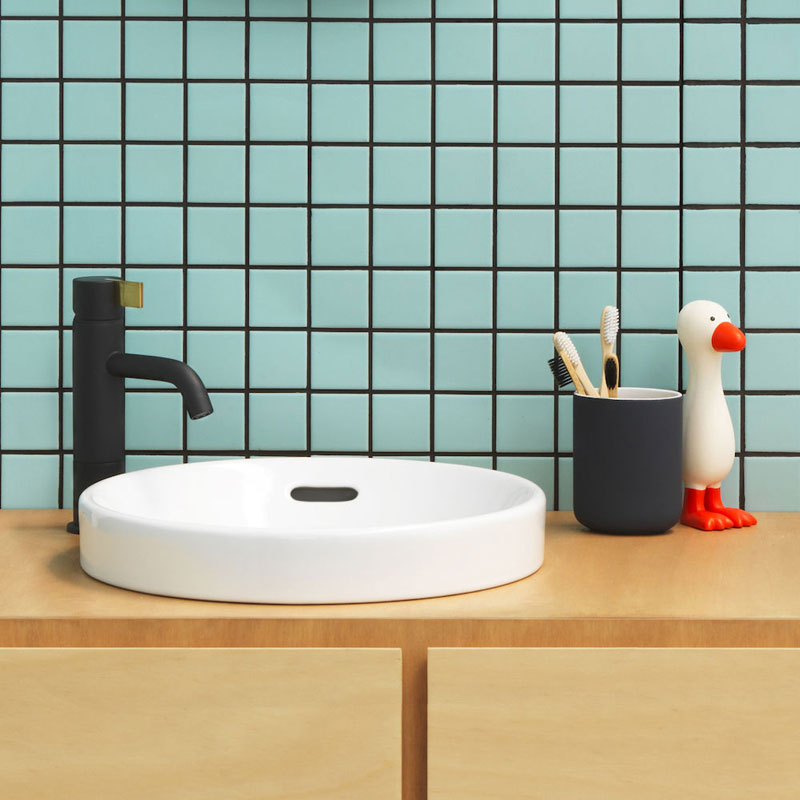 Clark Round Inset Basin 400mm - Gloss White