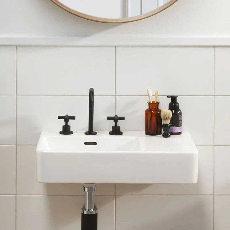 Buy CLARK Square Wall Basin Right Hand Shelf 600mm - No Tap Hole ...