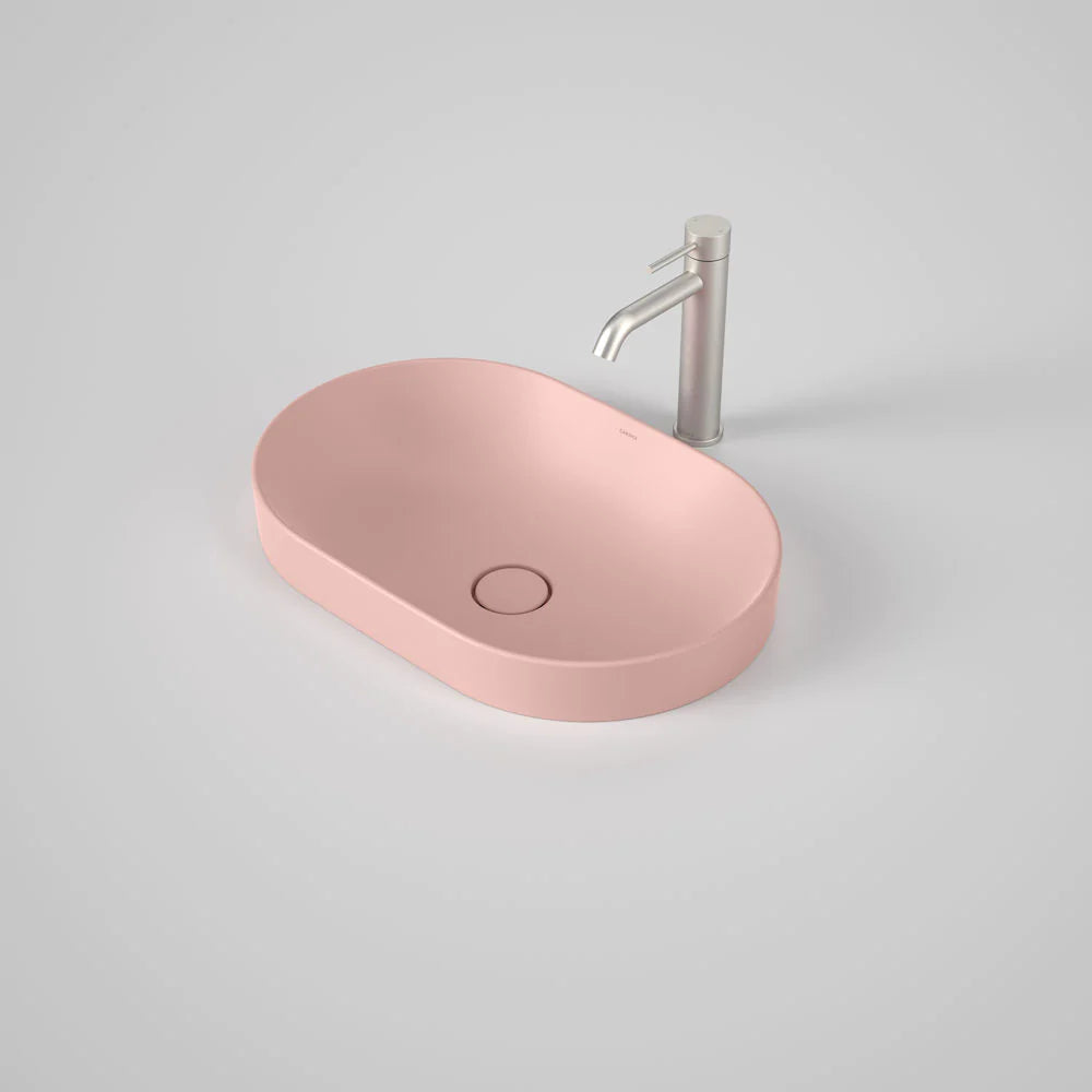 Buy Caroma Liano II 530mm Pill Inset Basin - Matte Pink Online | Cass ...