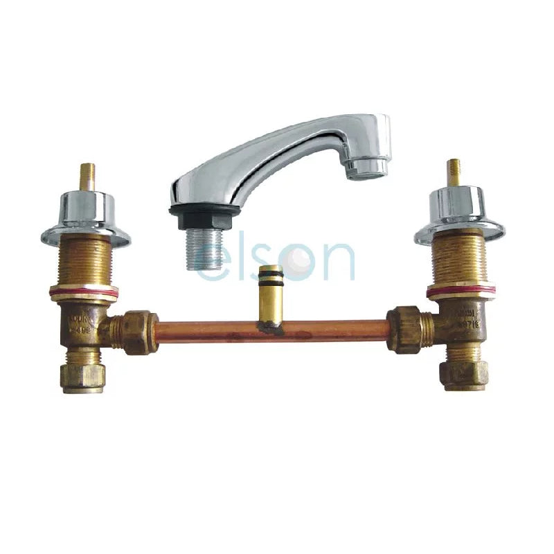Bench Mounted 3 Piece Basin Taps