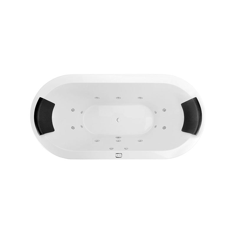 Decina Mintori 1790mm Acrylic Freestanding Contour 14-Jet Spa Bath ...