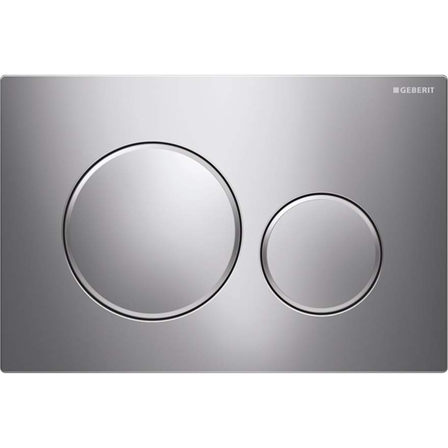 Geberit Chrome Concealed Cistern Flush Plate with Round Buttons
