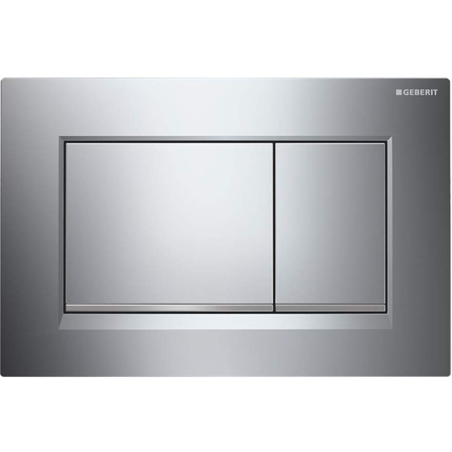 Buy Geberit Chrome Concealed Cistern Flush Plate with Square Buttons ...