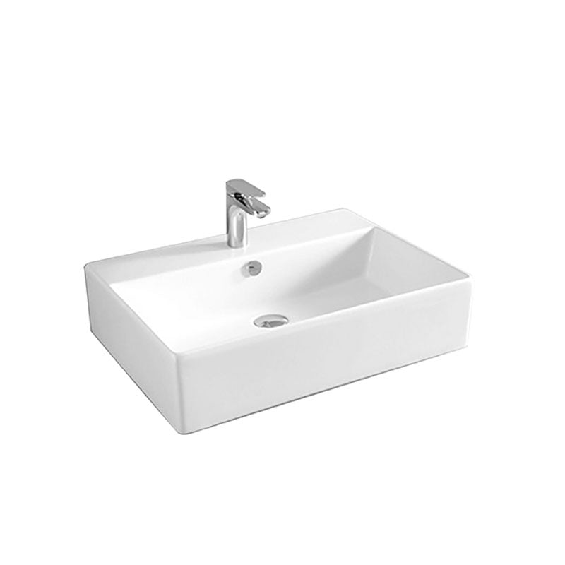 Parisi Quadro 65 Wall Basin - 1 Tap Hole - Gloss White