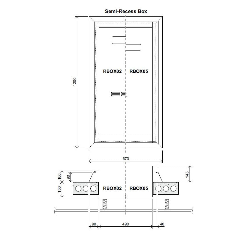 Rinnai Fully Recessed Box (Suits Enviro 32) RBOX05