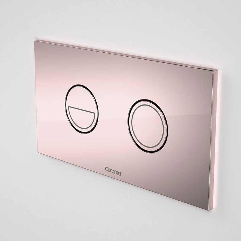 Buy Caroma Invisi Series II Rose Gold Round Dual Flush Plate & Buttons ...