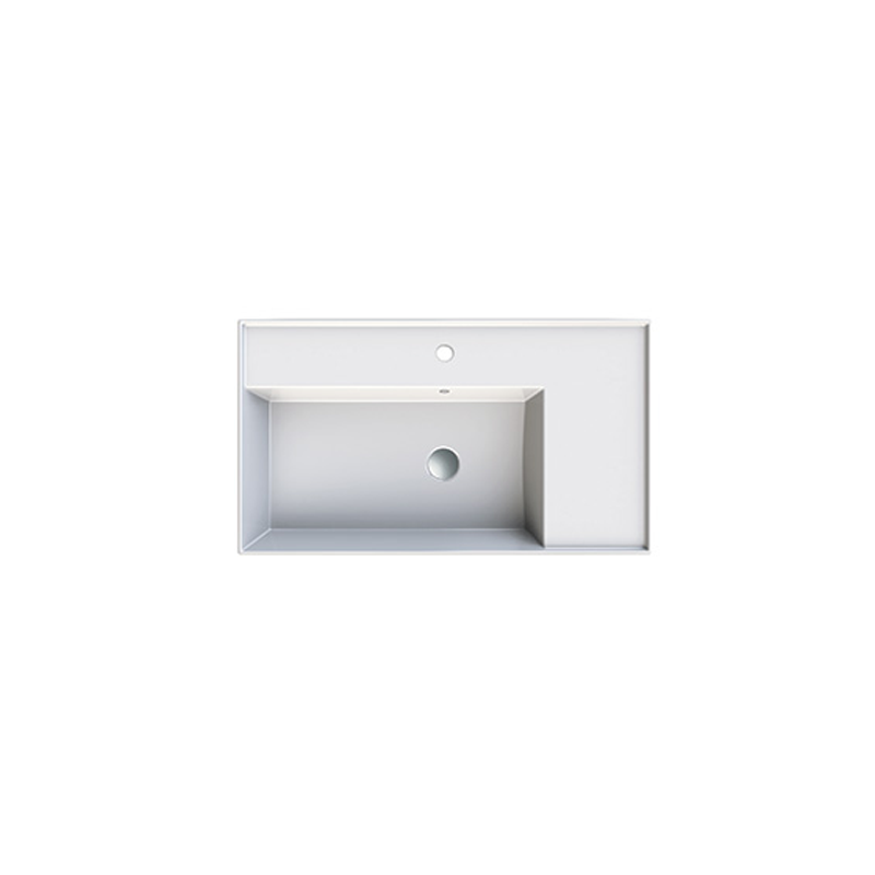 Buy Parisi Twenty 80 Left Bowl Wall Basin - 3 Tap Holes - Gloss White ...